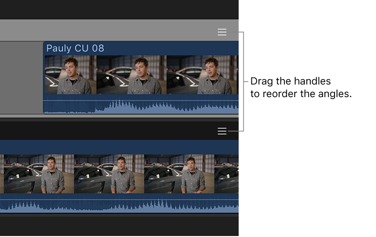 Final Cut Pro X: Sync and adjust angles and clips in the angle editor