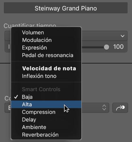 GarageBand para Mac: Editar información del controlador con “Dibujo MIDI” (CL)