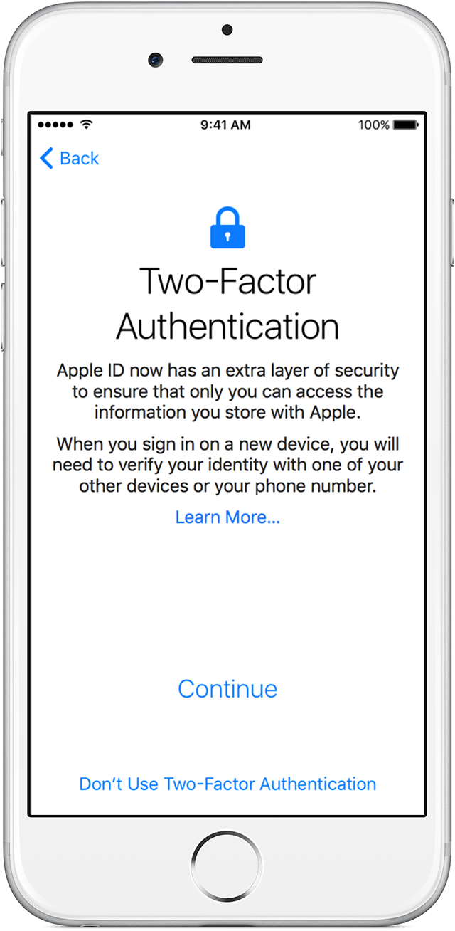 Availability Of Two factor Authentication For Apple ID Apple Support