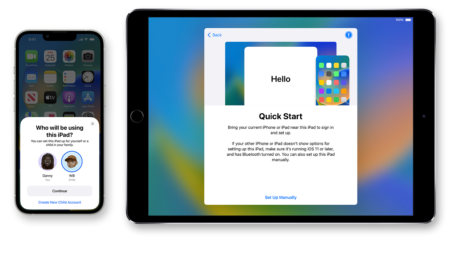 Use Quick Start To Set Up A Child s IPhone Or IPad Apple Support
