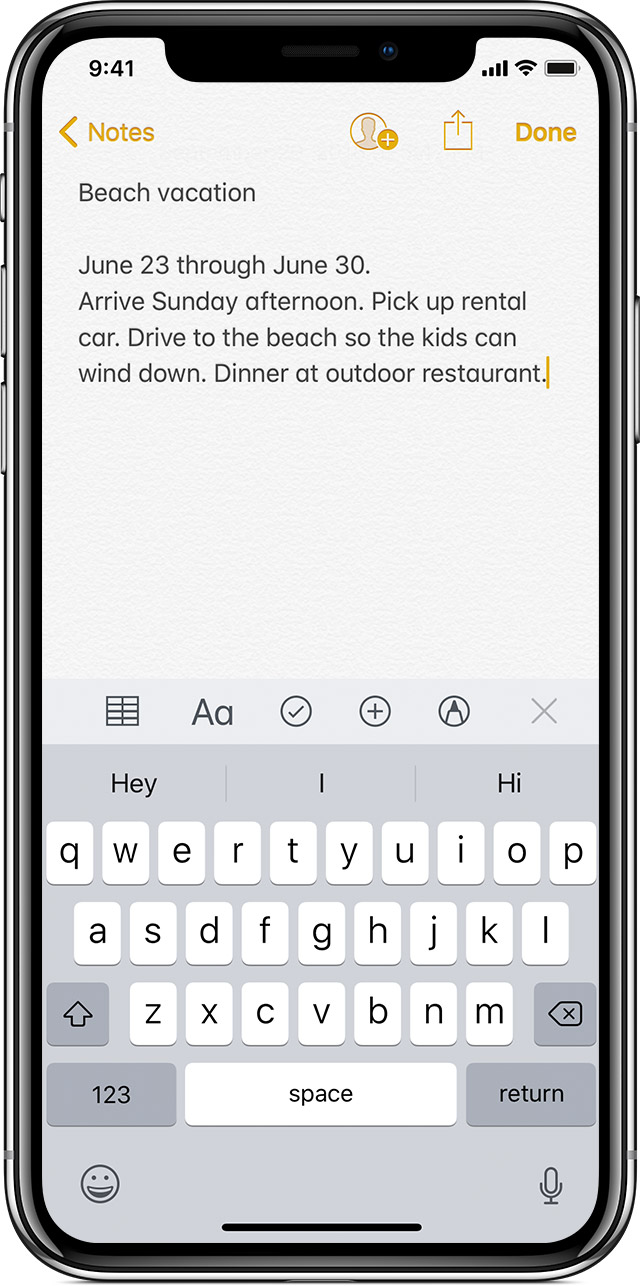 Use Notes On Your IPhone IPad And IPod Touch Apple Support