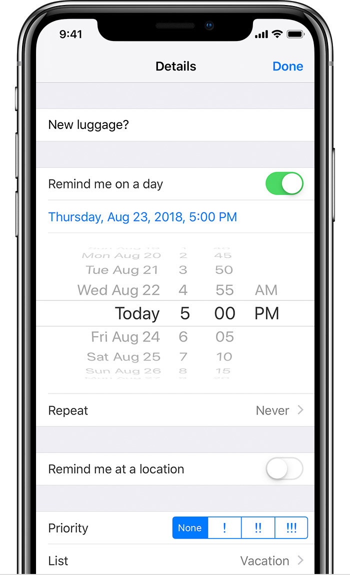 Use Reminders On Your IPhone IPad Or IPod Touch Apple Support