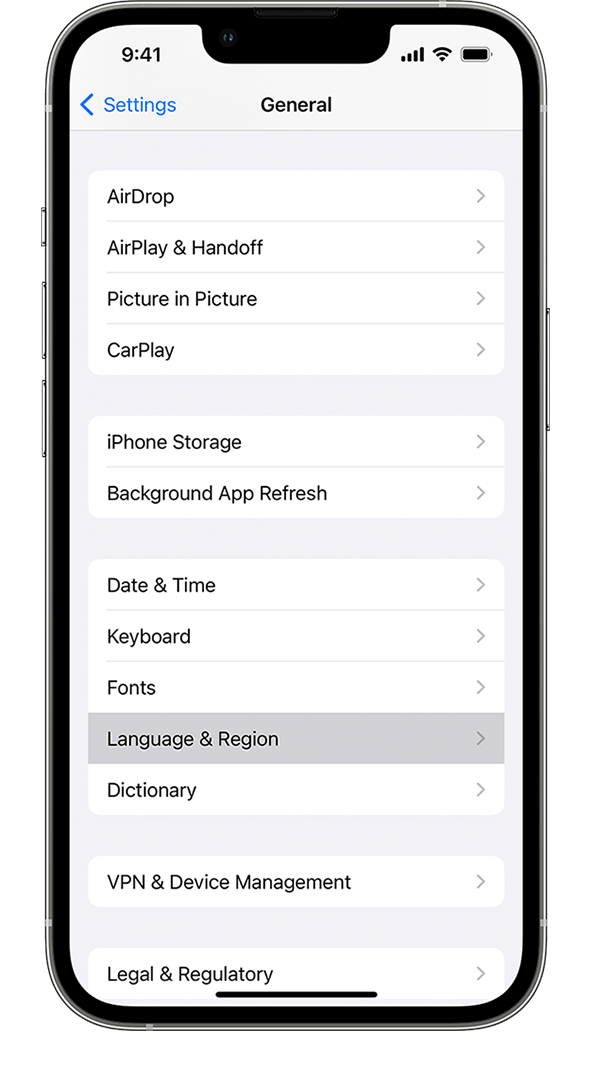 W hlen Kalt Bitte Change Iphone Language Inlay Grad Celsius Tsunami