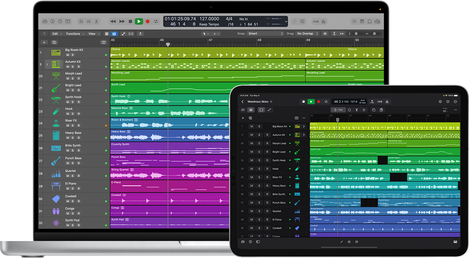 Auf Dem IPad Und Mac An Logic Pro Projekten Arbeiten Apple Support AT 