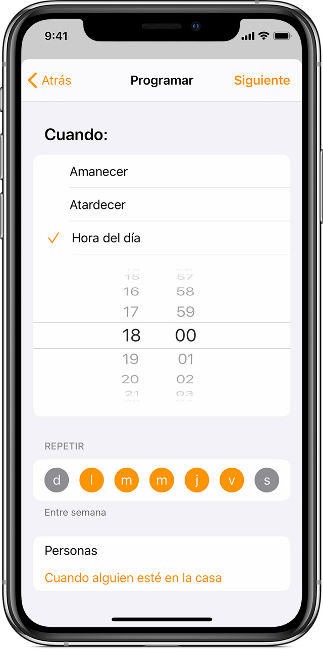 Automatización horas programadas - Comunidad de Apple