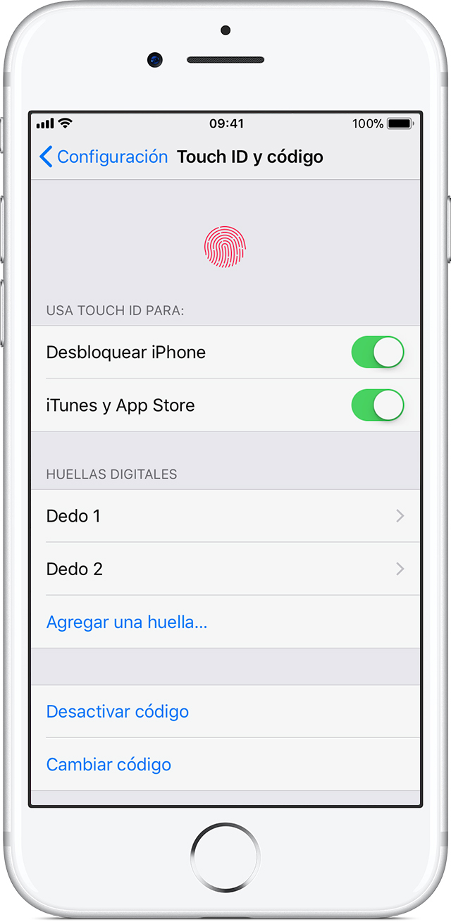 Usar Touch ID en iPhone y iPad - Soporte técnico de Apple