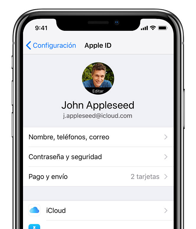 Configurar iCloud en el iPhone, iPad o iPod touch - Soporte técnico de Apple