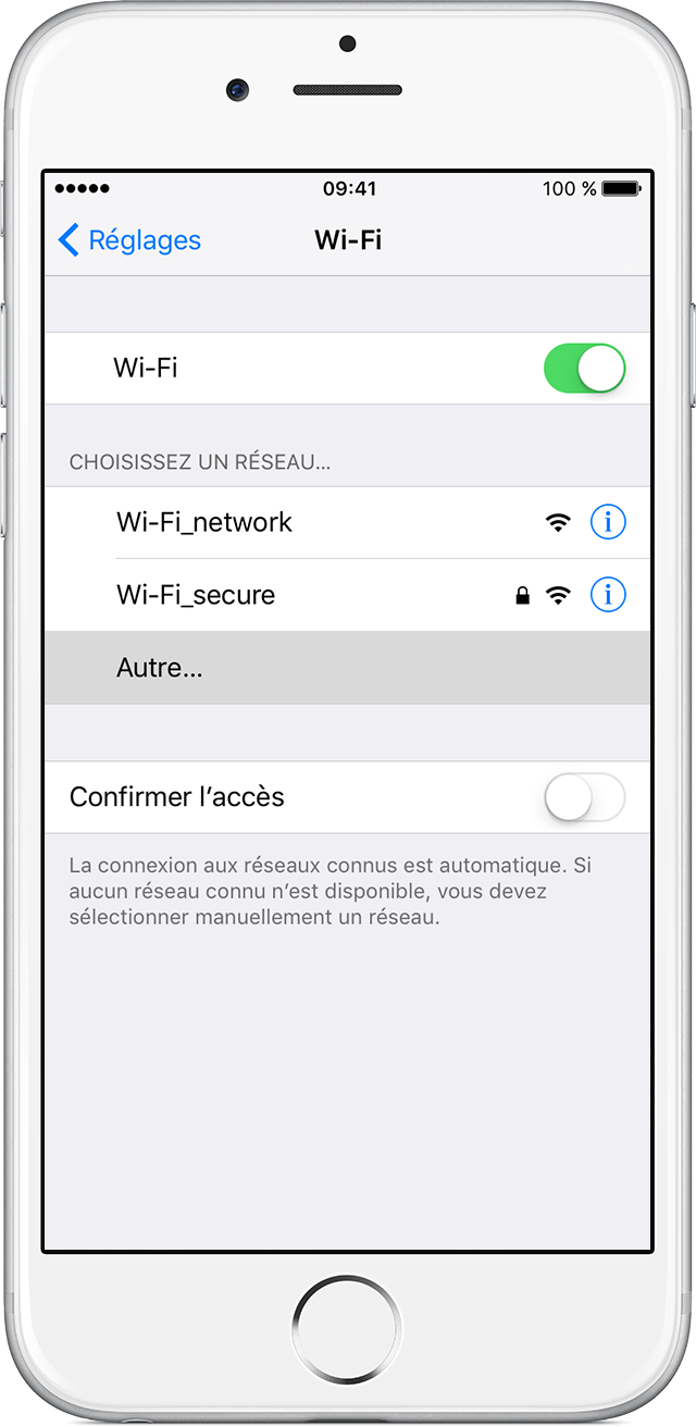 Connexion à un réseau Wi-Fi sur votre iPhone, iPad ou iPod touch ...