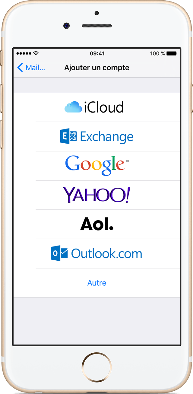 iPhone - Configurer une boite mail