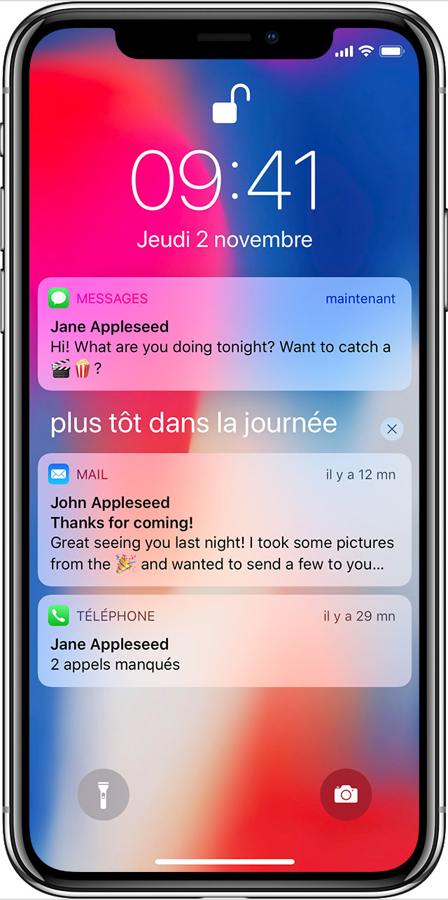 Naviguer sur votre iPhone X à l’aide de gestes - Assistance Apple