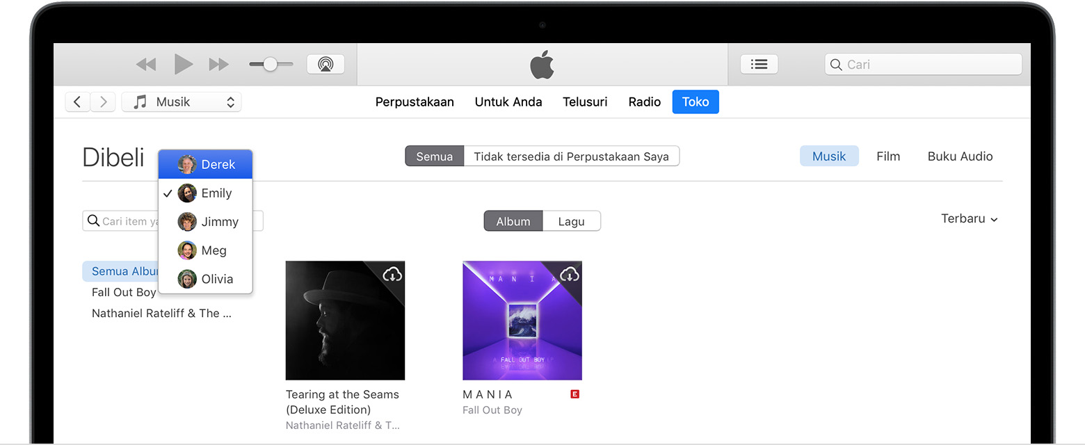 Berbagi pembelian App Store, iTunes Store, dan Apple Books dengan Keluarga Berbagi - Apple Support