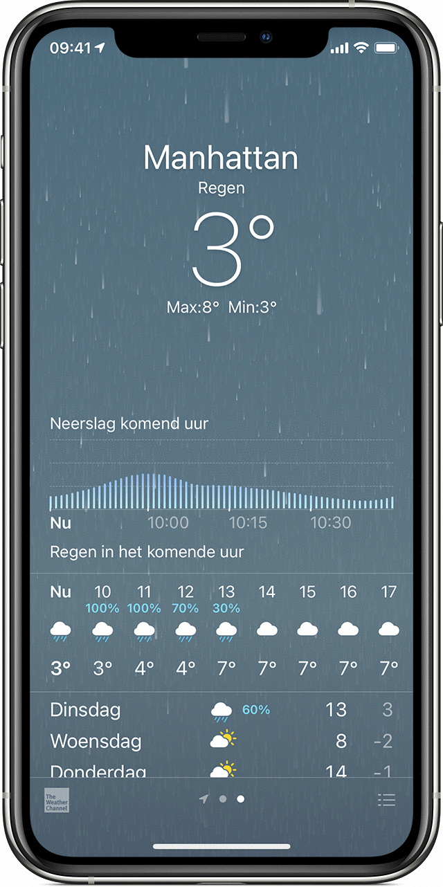 De Weer-app en -symbolen op de iPhone en iPod touch - Apple Support